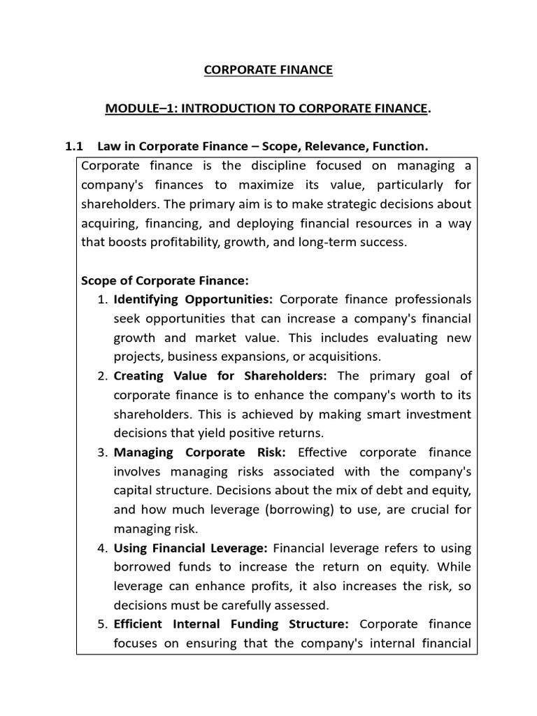 LCF_Notes | PDF | Financial Risk | Dividend