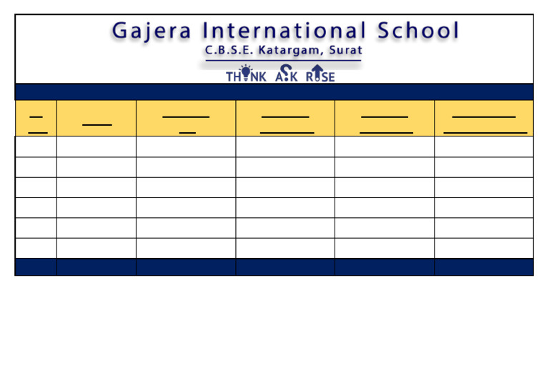 Weekly Test Time Table | PDF