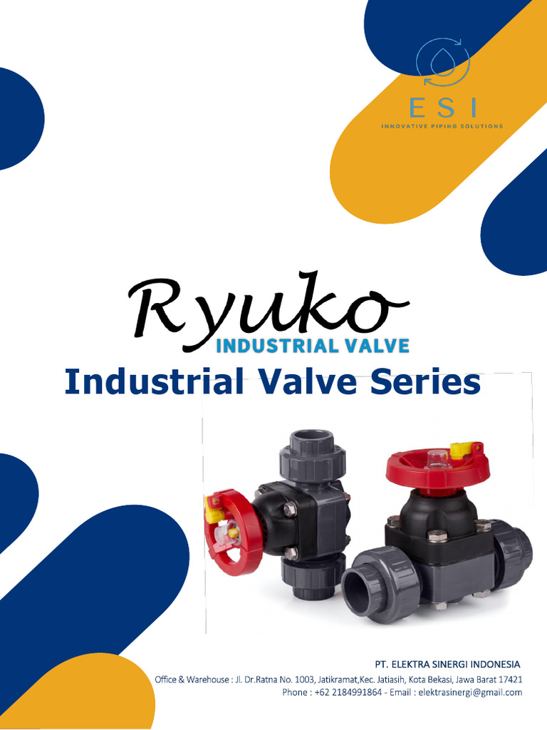Catalog Ryuko Industrial Valve PT ESI 251024 | PDF | Valve | Hydraulics
