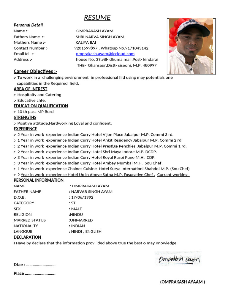 Resume: Career Objectives | PDF