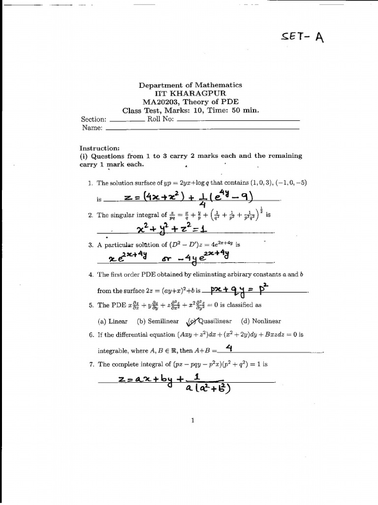 Ct Solution Set A Pdf