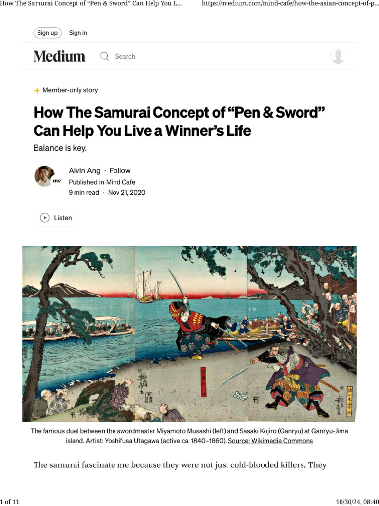 Pen & Sword: Samurai Wisdom for Life | PDF | Swordsmanship