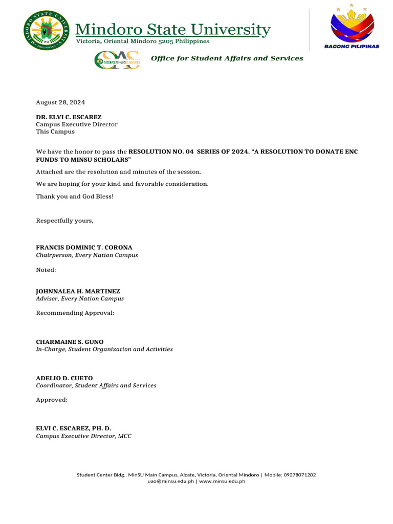 RESOLUTION FOR DONATION | PDF | Government