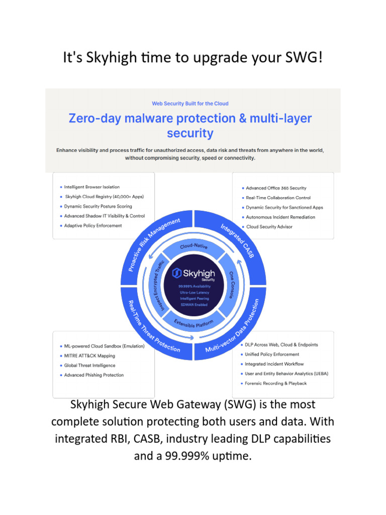 Skyhigh SWG Content For eDM | PDF | Business | Computers
