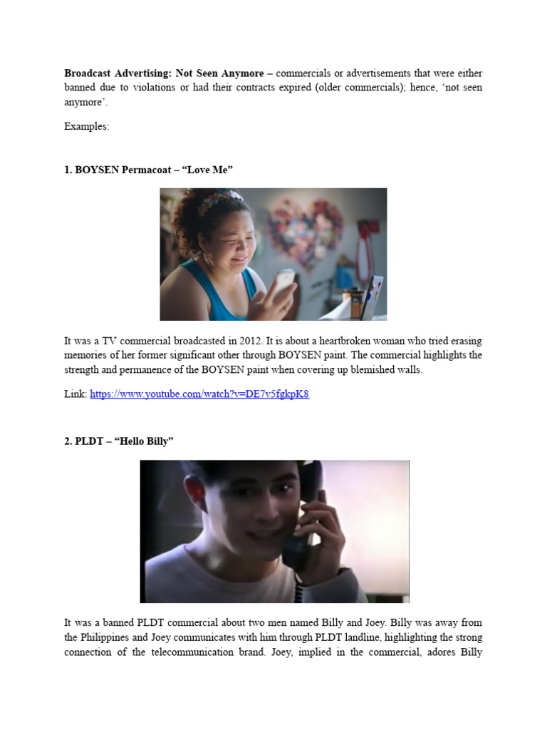 Group 4 - Broadcast Ad (Not Seen Anymore) | PDF | Social Science