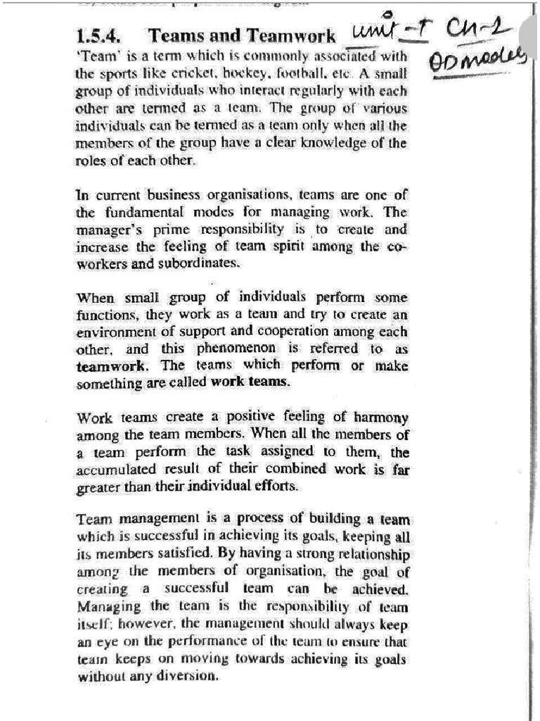 Teams and Teamwork | PDF