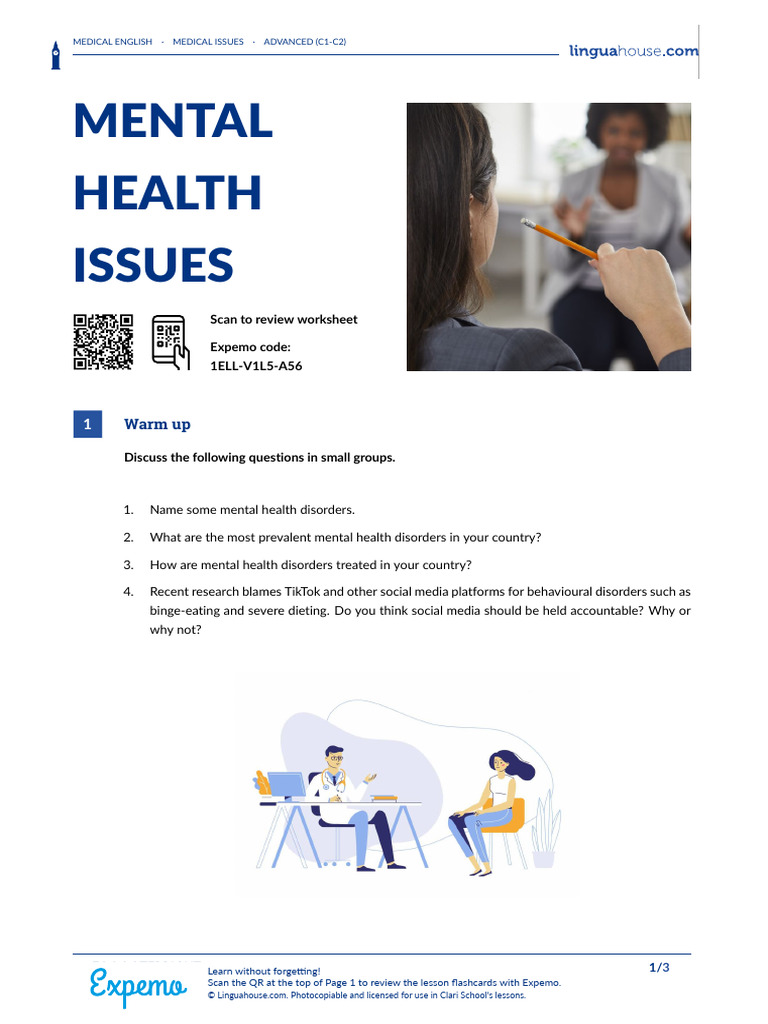 Mental Health Issues Discussion Guide | PDF | Mental Health | Mental ...