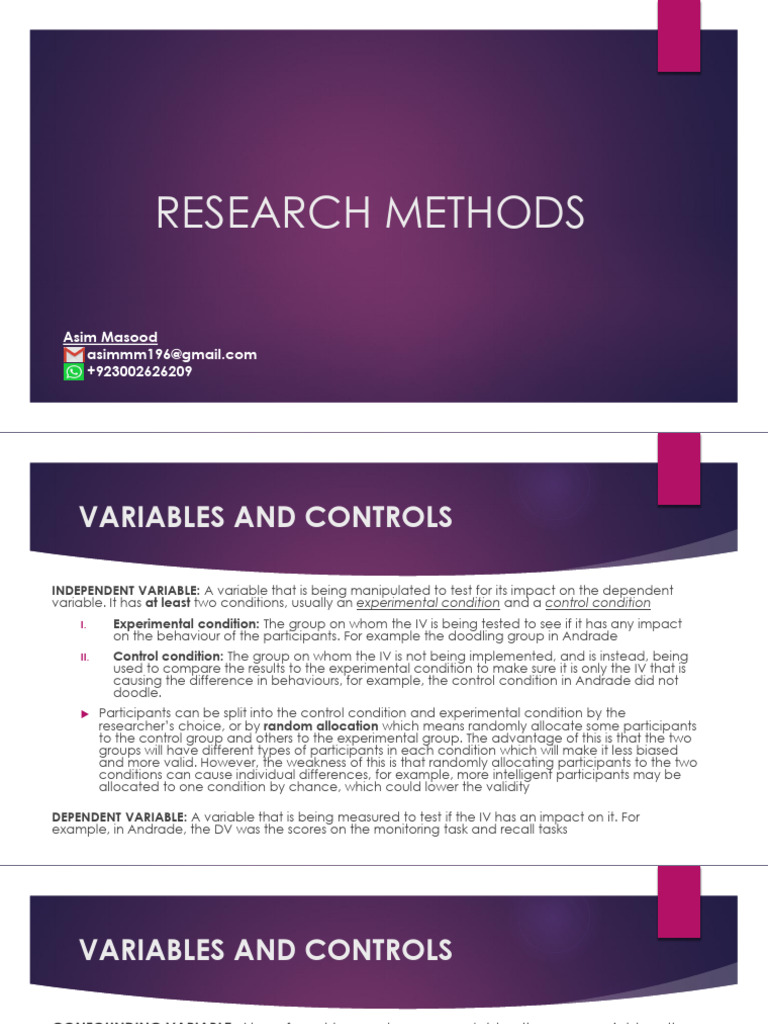 RESEARCH METHODS | PDF | Validity (Statistics) | Experiment