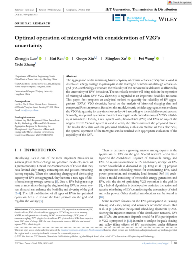 Iet Generation Trans Dist 2023 Luo Optimal Operation Of Microgrid