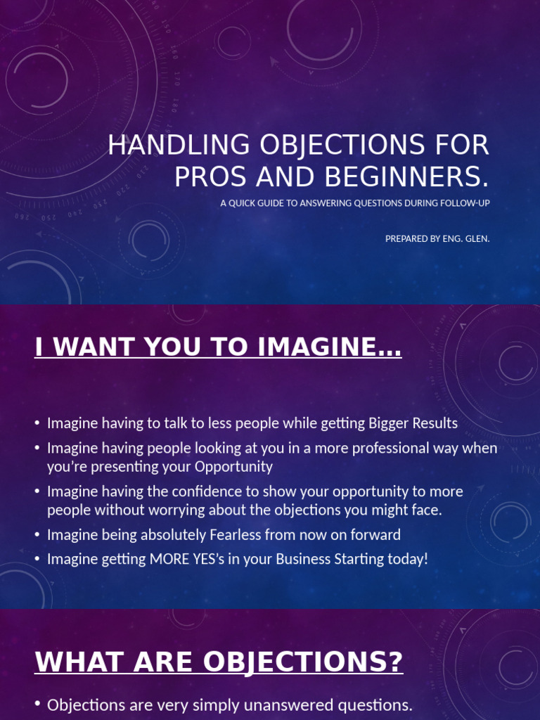 Mastering Objections: A Guide for Pros | PDF