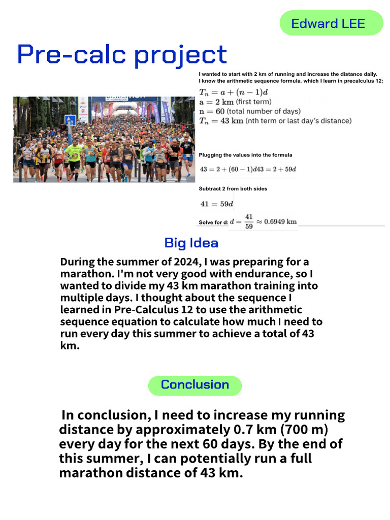 Pre-Calc Project Edward Lee | PDF