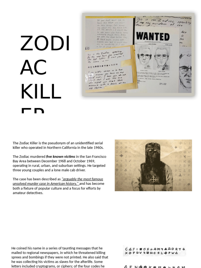 Zodiac Killer | PDF | Murder | Crimes