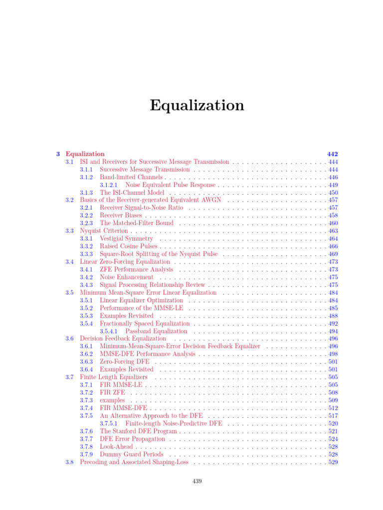 Chap3 Equalizer | PDF | Mimo | Electrical Engineering
