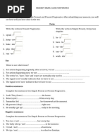 SIMPLE PRESENT AND PRESENT PROGRESSIVE - Worksheet COMPLETE | PDF