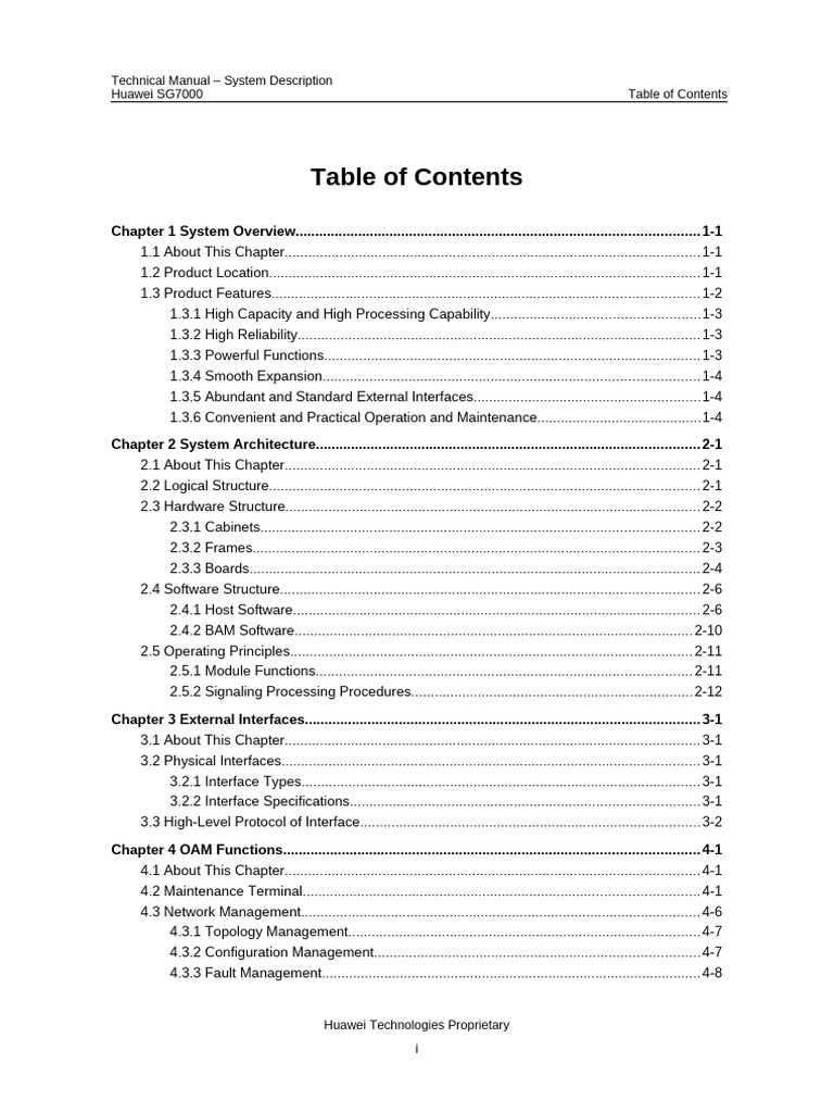 Huawei SG7000 System Description | PDF | Internet Protocol Suite ...