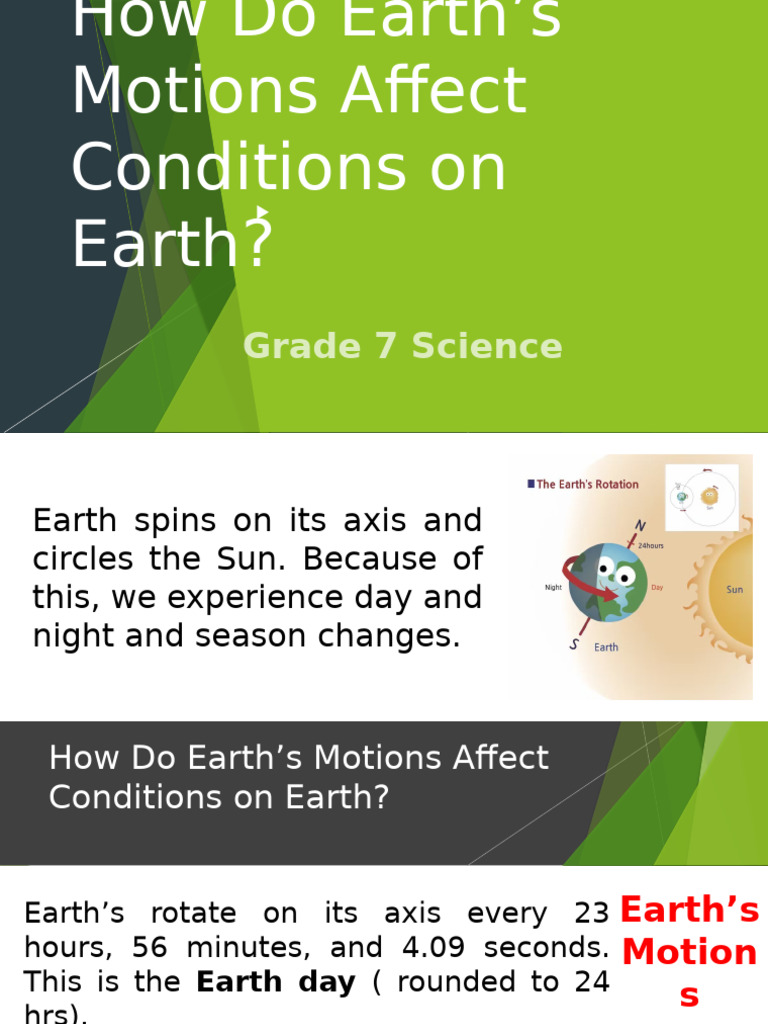 Earth's Motion and Its Effects | PDF