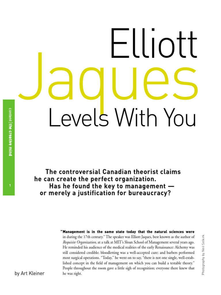 Elliott Jaques' Management Theory Explained | PDF | Career & Growth