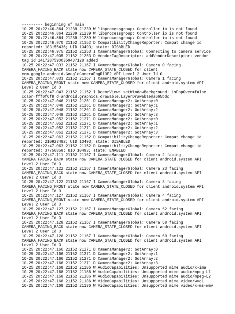 logcat1729873366742 | PDF | Computing Platforms | Operating System Families