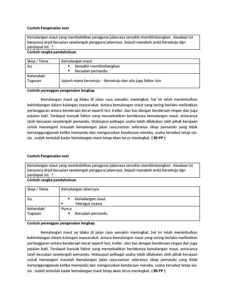 Contoh Pengenalan Esei | PDF | Ilmu Sosial | Teknologi & Rekayasa