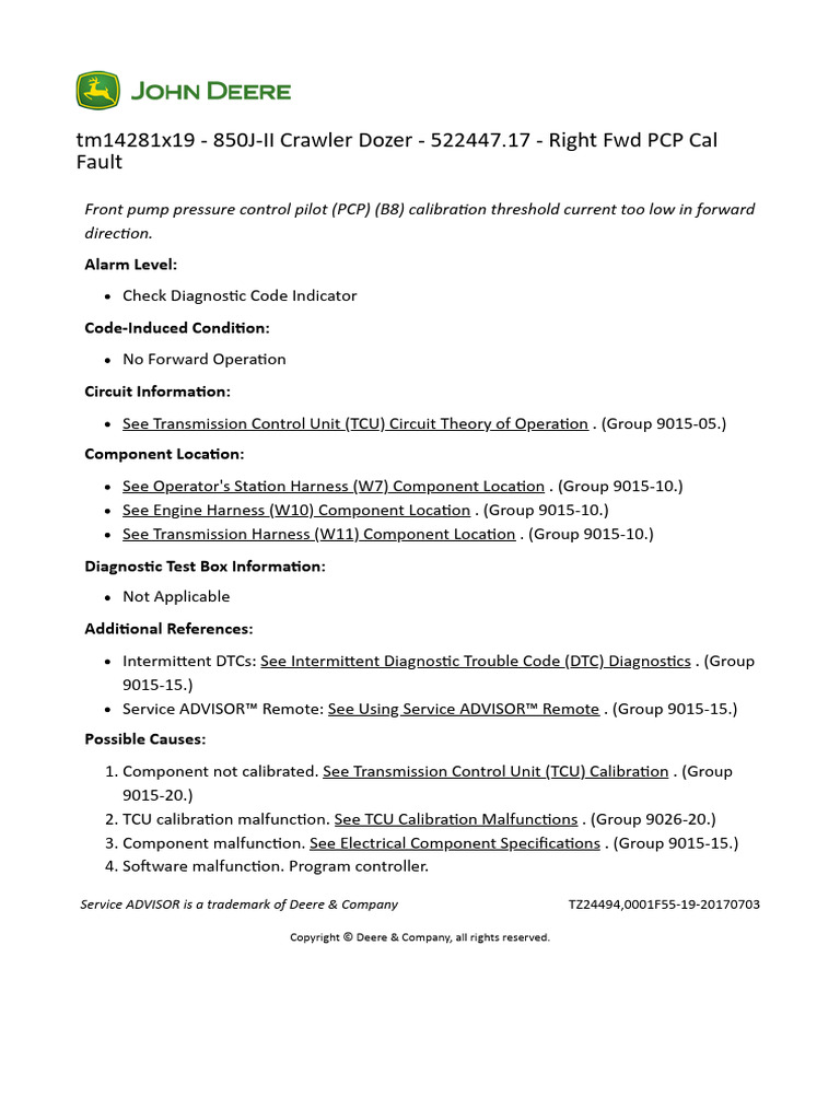 522447.17 - Right FWD PCP Cal Fault - tm14281x19 - Service ADVISOR™ | PDF