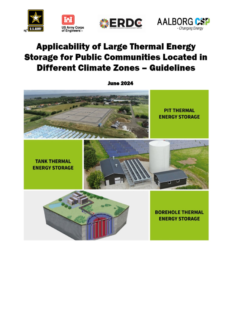 Cerl Report Large Thermal Energy Storage Application 06 2024 | PDF ...