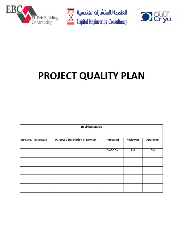Project Quality Plan - R1 | PDF | Quality Assurance | Verification And Validation