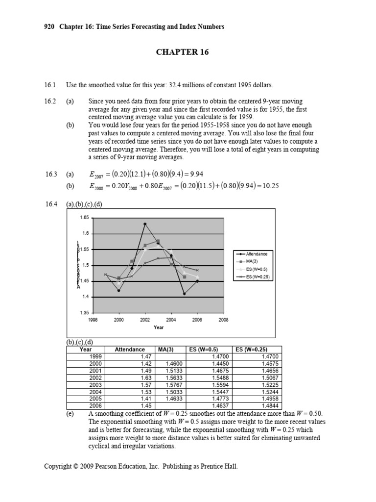 BBS11 ISM Ch16 | PDF | Time Series | Forecasting