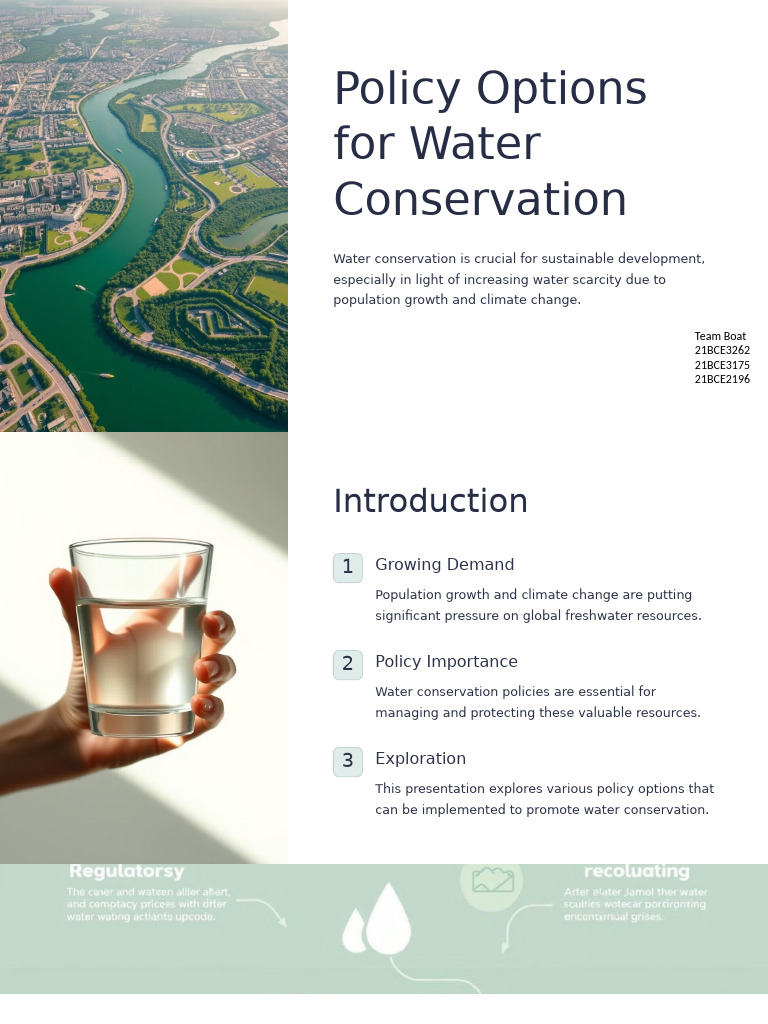 Policy Options For Water Conservation | PDF | Water Conservation | Groundwater