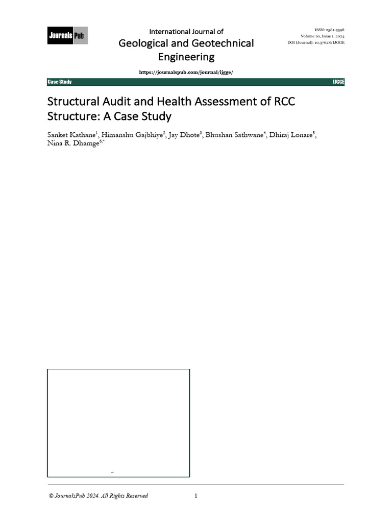 1 7 Structural Audit and Health Assessment of RCC Structure A Case ...