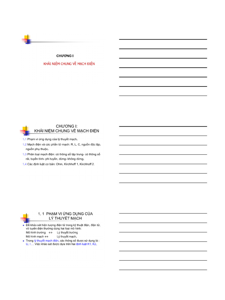 Chuong 1 - Khai Niem Ve Mach Dien | PDF