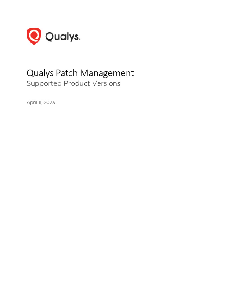 Qualys Patch Management Supported Product Versions | PDF | Microsoft Office | Microsoft Windows