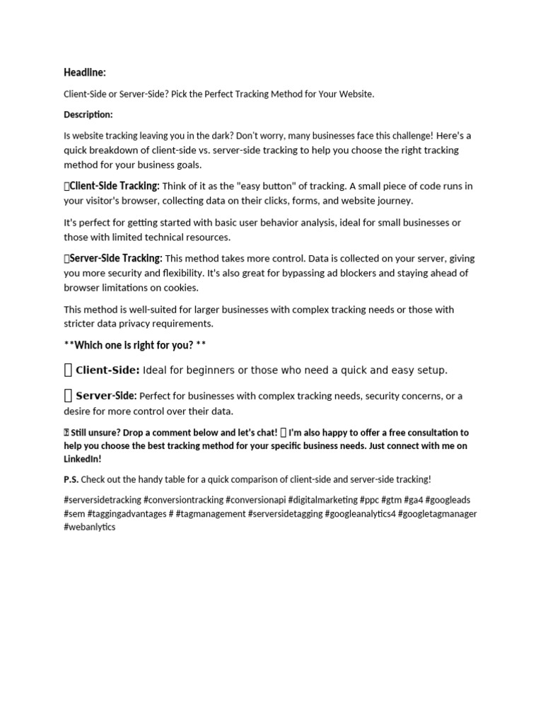 Difference Between Server-Side Tracking and Client-Side Tracking | PDF | Privacy | Cyberspace