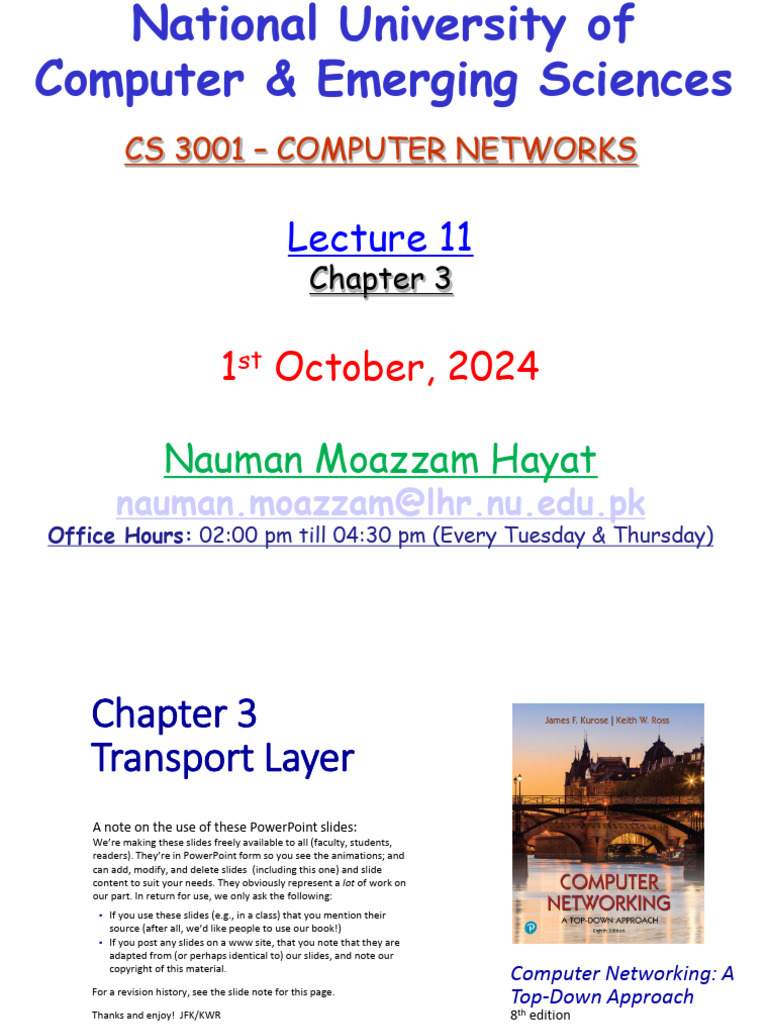 Lecture_11 - Chapter 3_01 Oct 2024 | PDF | Transmission Control ... Lecture_11 - Chapter 3_01 Oct 2024 | PDF | Transmission Control ...