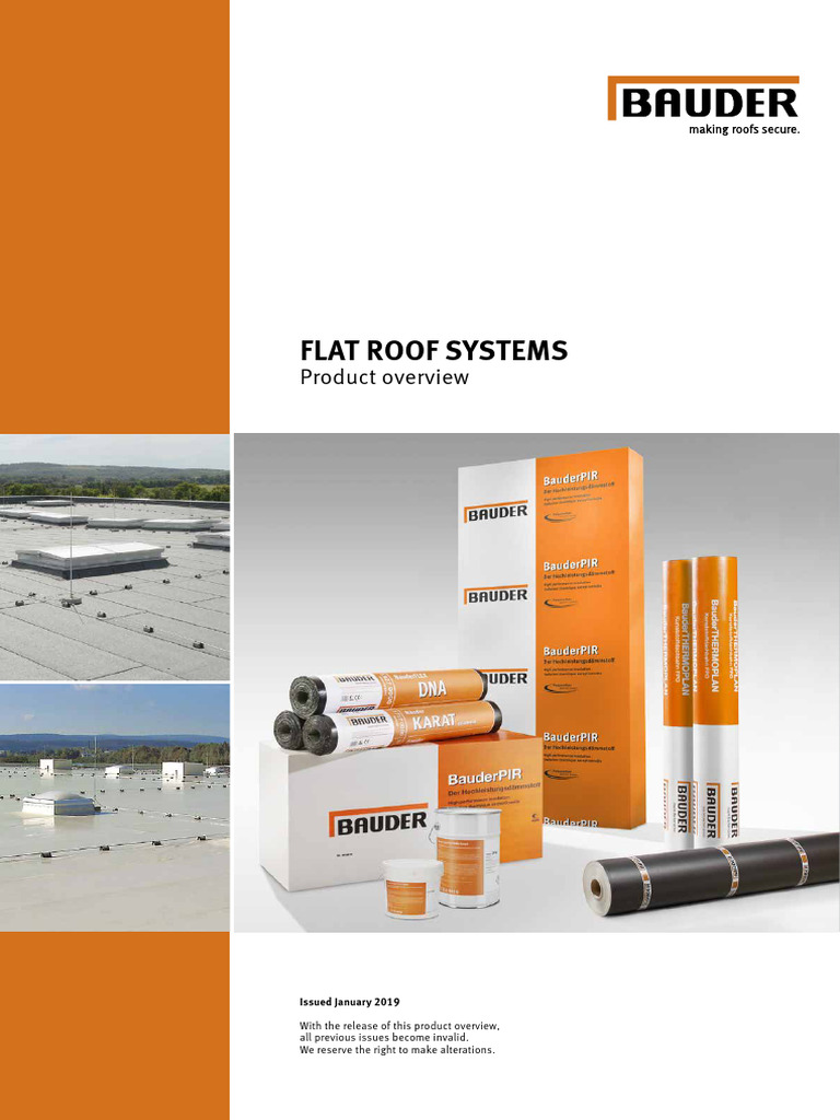 Bauder Flatroof Systems Productoverview 0119 en | PDF | Roof | Building ...