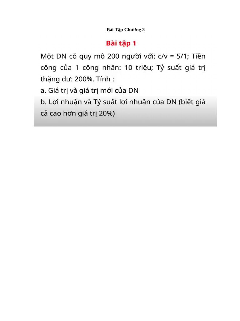 Bài Tập Chương 3 - KTCT | PDF