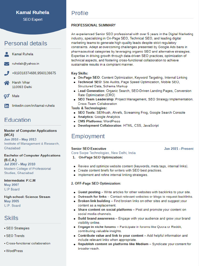 Kamal Ruhela SEO Expert | PDF