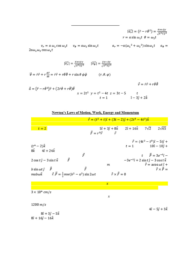 Problems- WEP & Force | PDF | Force | Acceleration