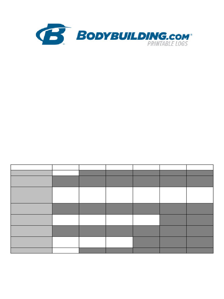 Body Building Plan | PDF