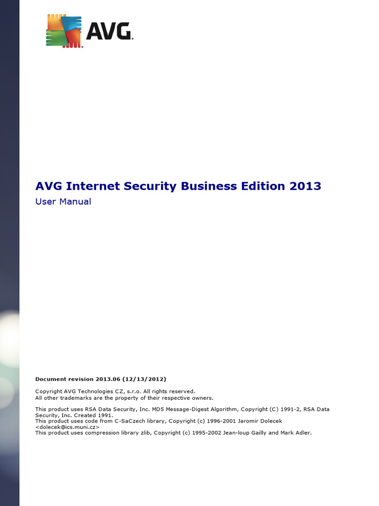 AVG Internet Security Business Edition 2013 User Manual | PDF ...