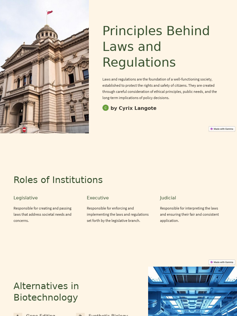 Principles Behind Laws and Regulations | PDF | Policy | Regulatory ...