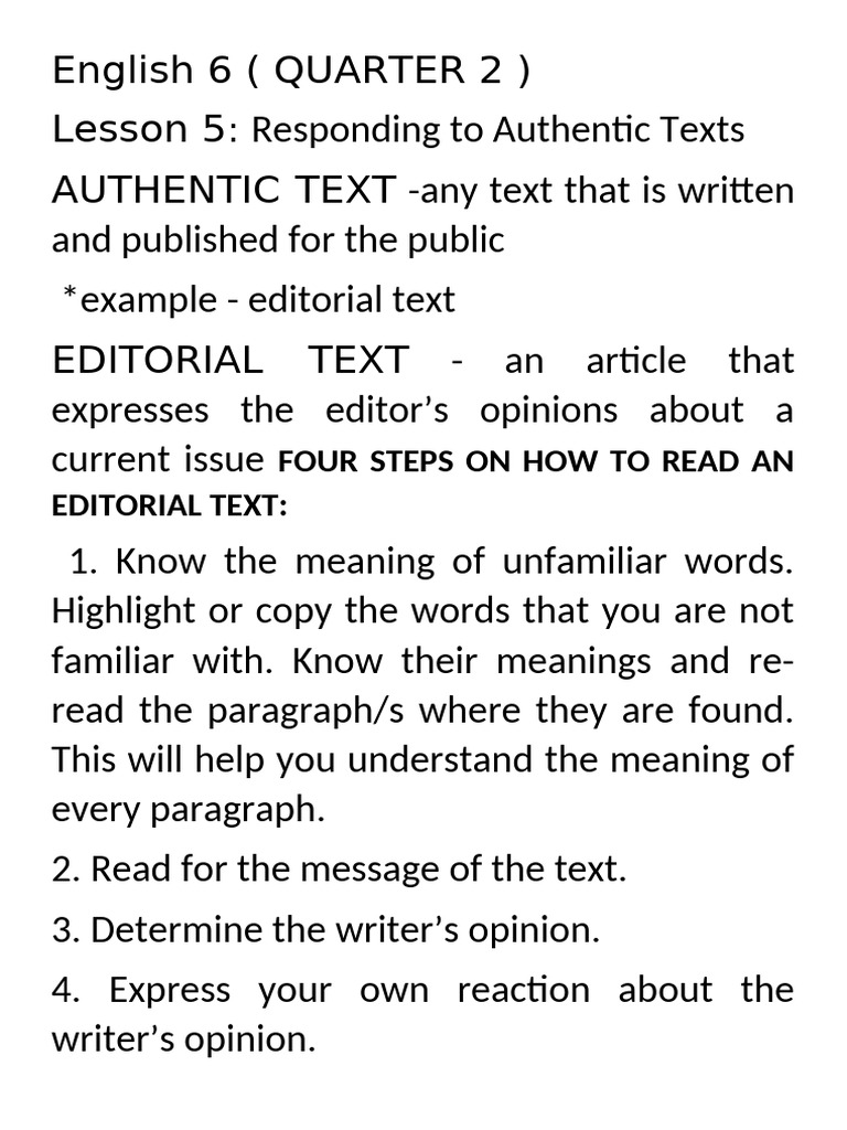 English 6 q2 L5 | PDF