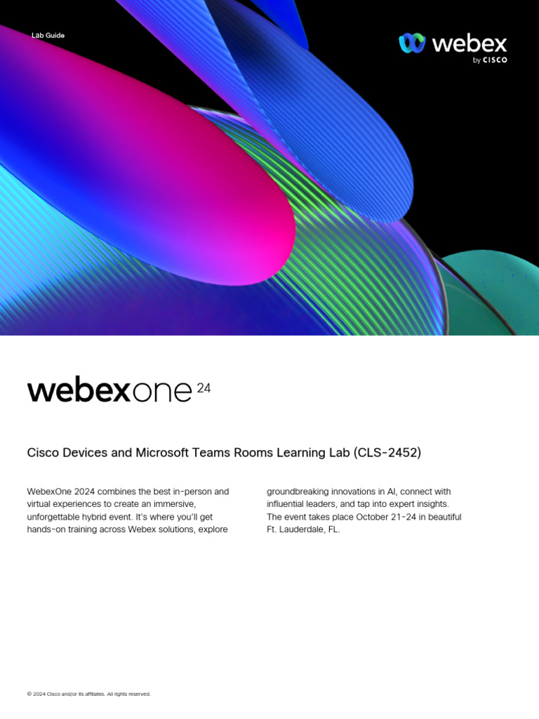 CLS-2452 Cisco Devices and Microsoft Teams Rooms Learning Lab Guide ...