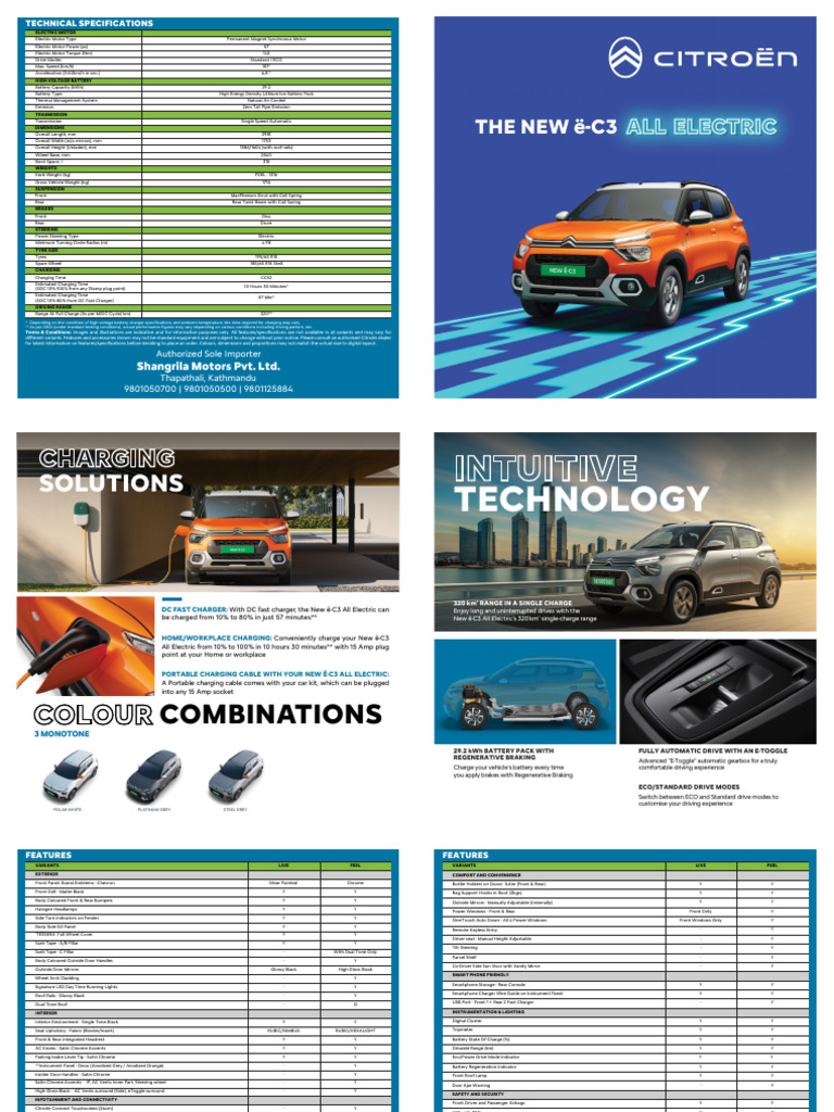 New-ë-C3-All-Electric-Product-Brochure | PDF | Electric Car | Electric ...