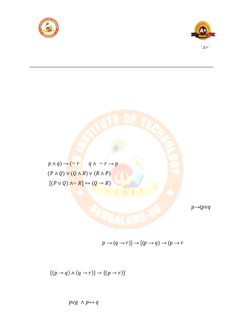 Module 1 QB DMS SJ | PDF | Logic | Mathematical Logic