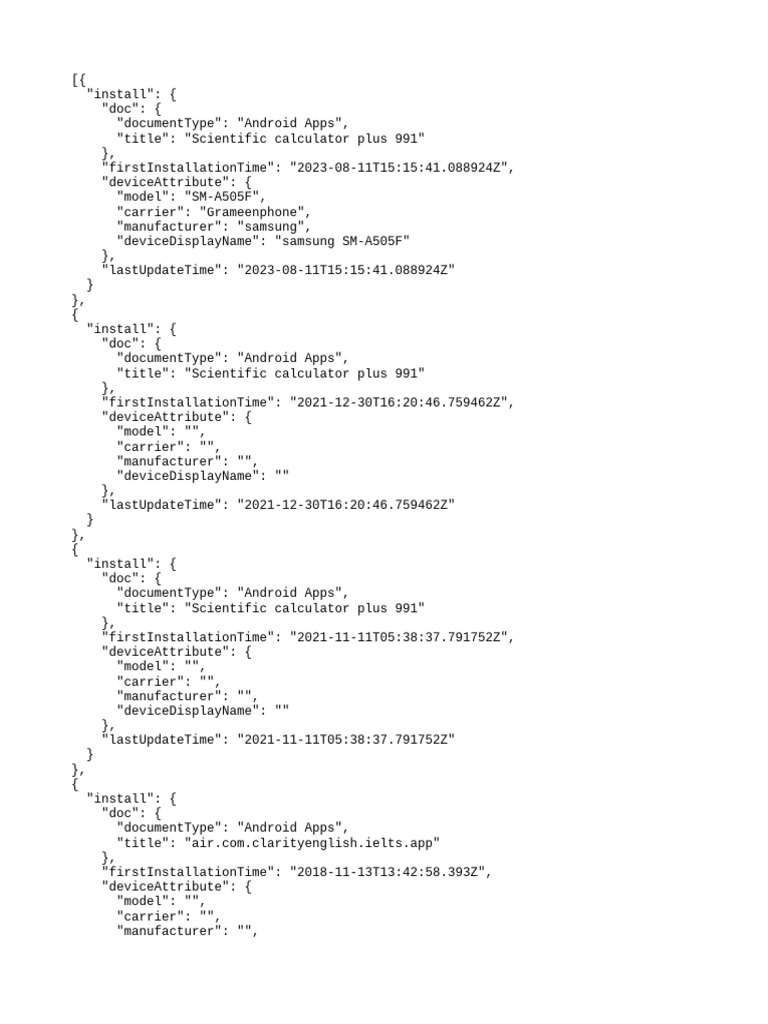 Installs | PDF | Android (Operating System) | Mobile App