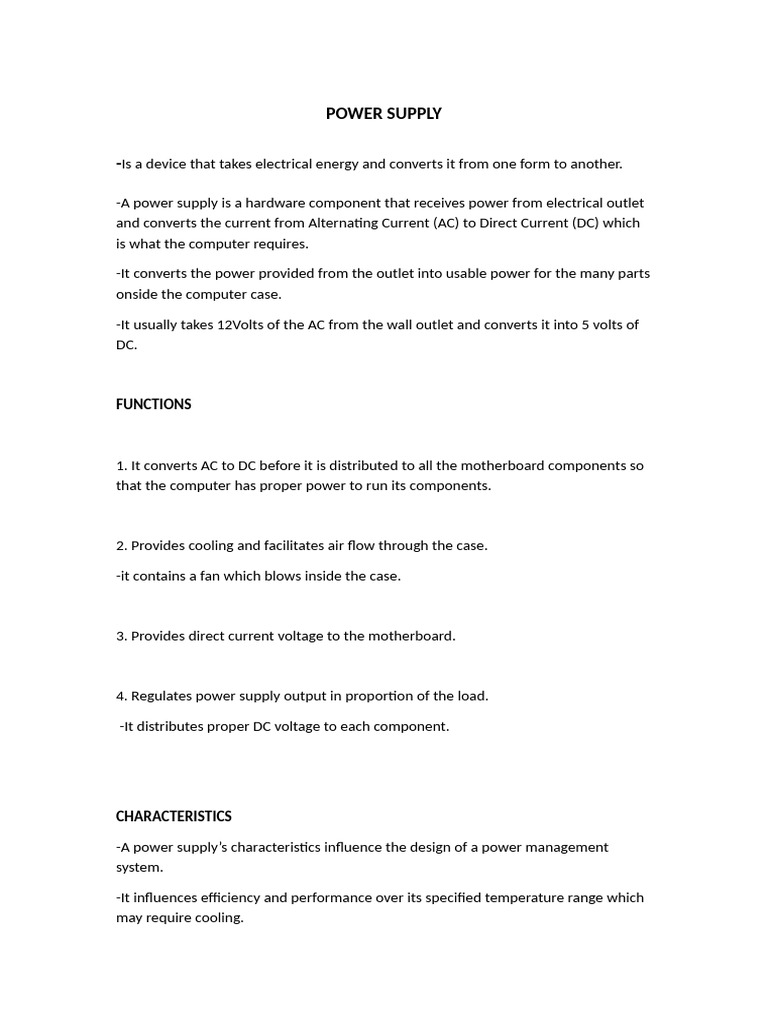 Power Supply | PDF | Power Supply | Rectifier