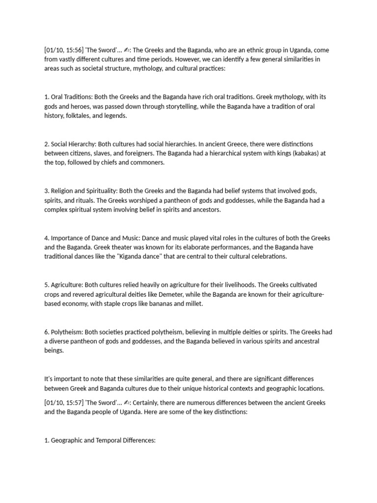 Greek, Jews, And the Baganda | PDF | Deities | Greeks