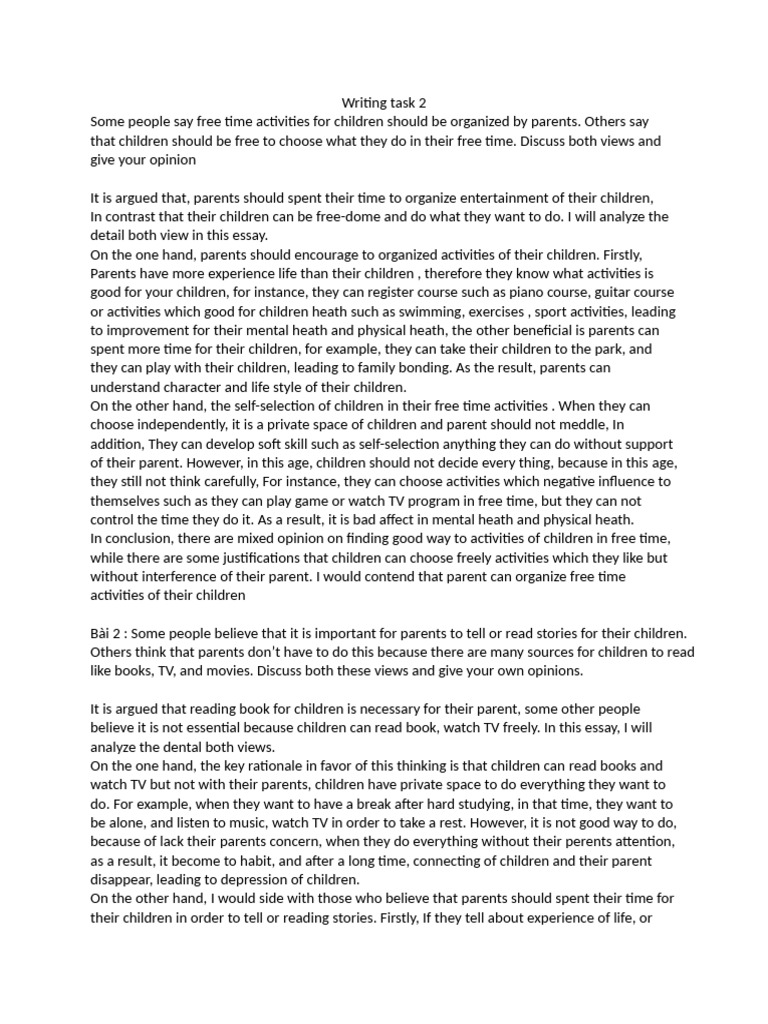 Writing Task 2 | PDF | Experience | Psychological Concepts