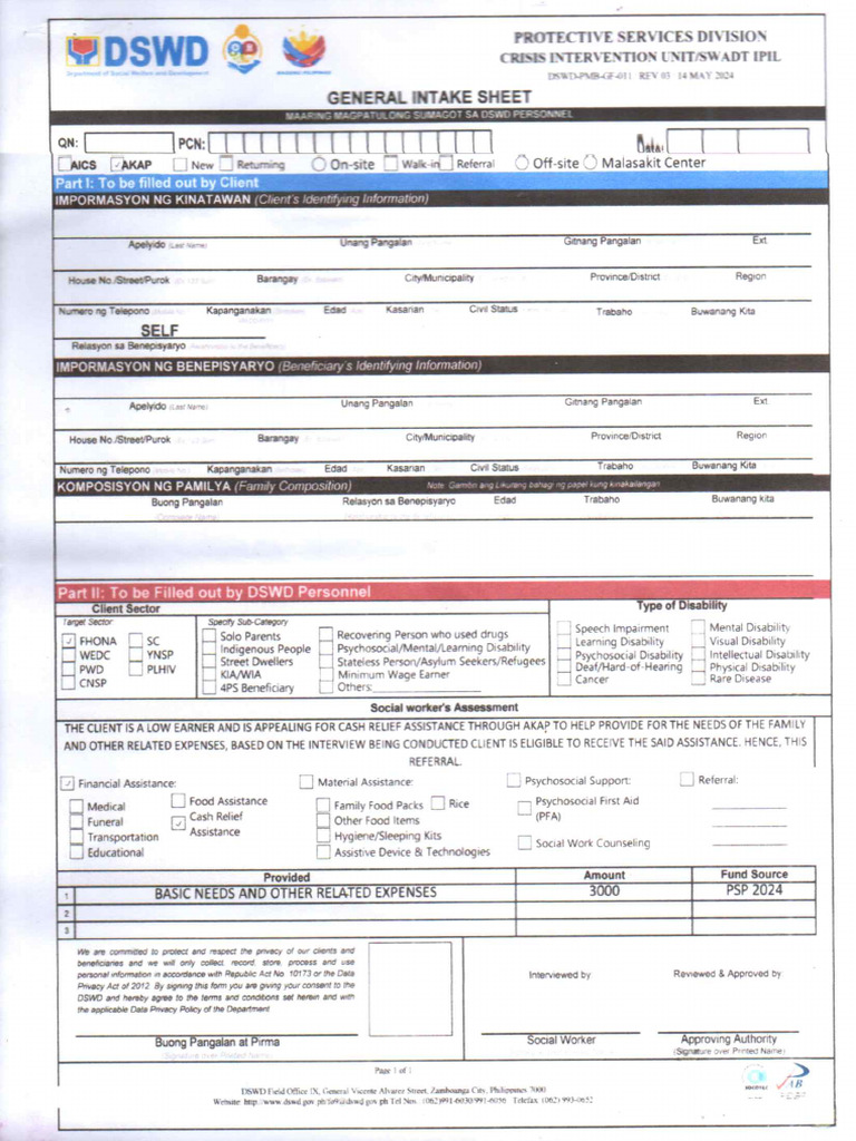 Intake Form20241008 - 14224520-1 | PDF