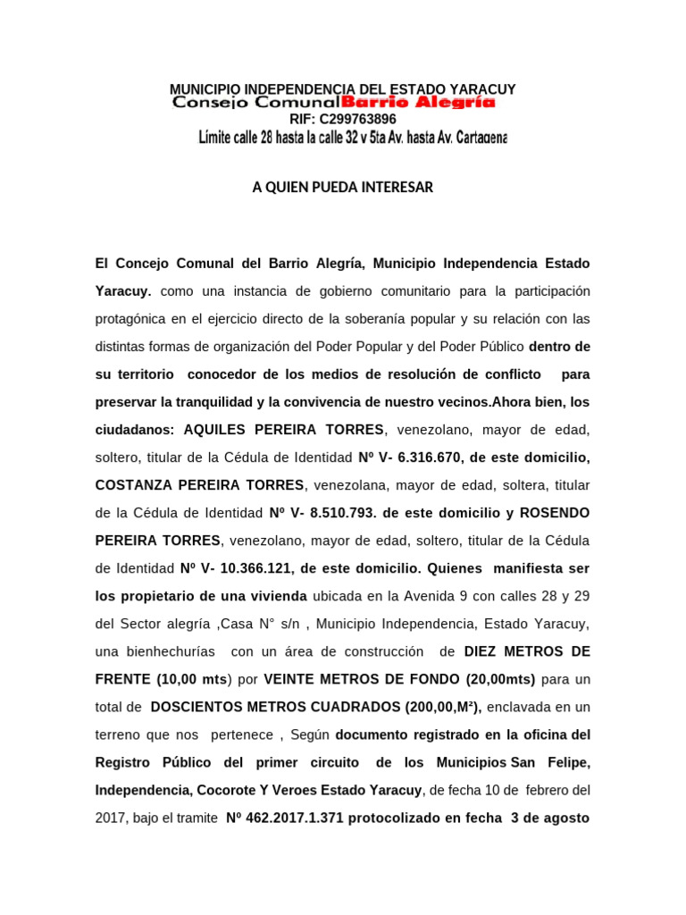 A Quien Pueda Interesar | PDF